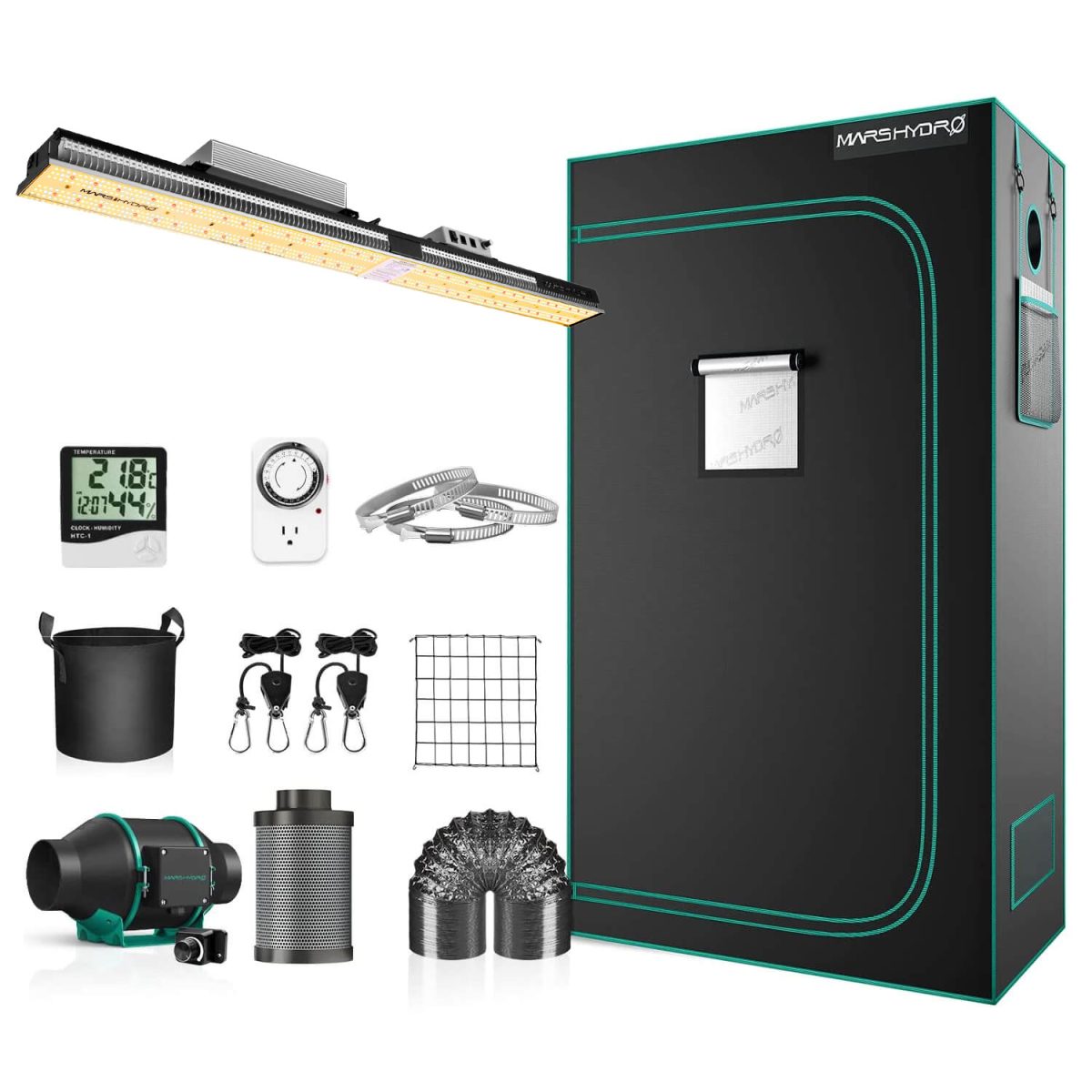 120x60x180cm Grow Tent Kit With LED SP3000 - Mars Hydro Wholesale
