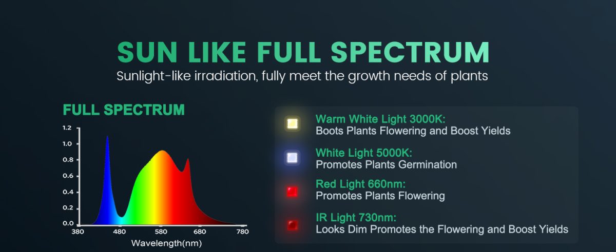 Mars Hydro TS3000 Full Spectrum Hydroponic LED Grow Lights